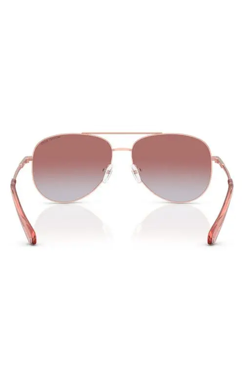 Michael Kors Perledo 58mm Pilot Sunglasses - Rose Gold/pink