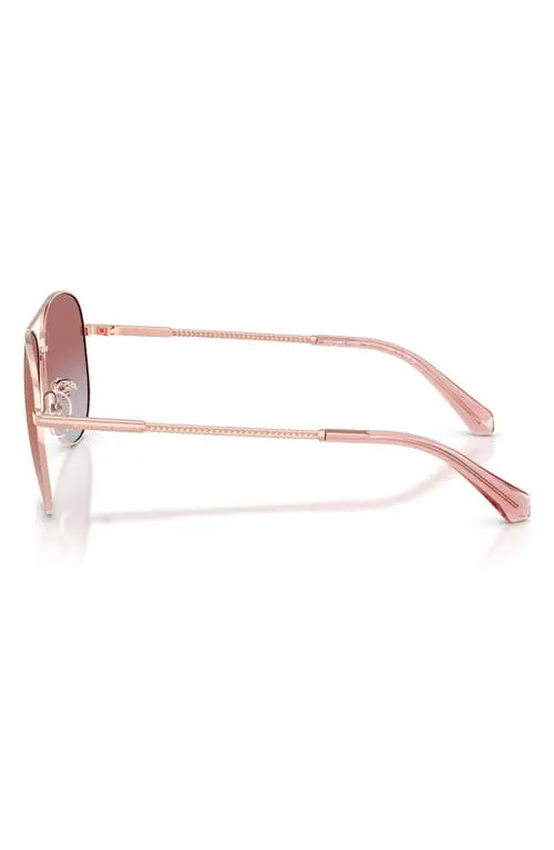 Michael Kors Perledo 58mm Pilot Sunglasses - Rose Gold/pink