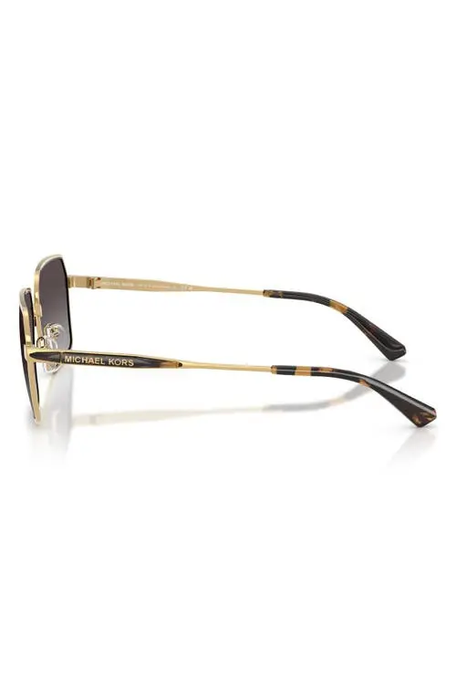 Michael Kors Dana Point Square Sunglasses - Shiny Yellow Gold/dark Grey
