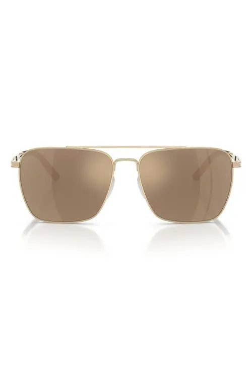 Oliver Spencer X Roger Federer R-15 56mm Square Sunglasses - Gold/desert Flash Mirror