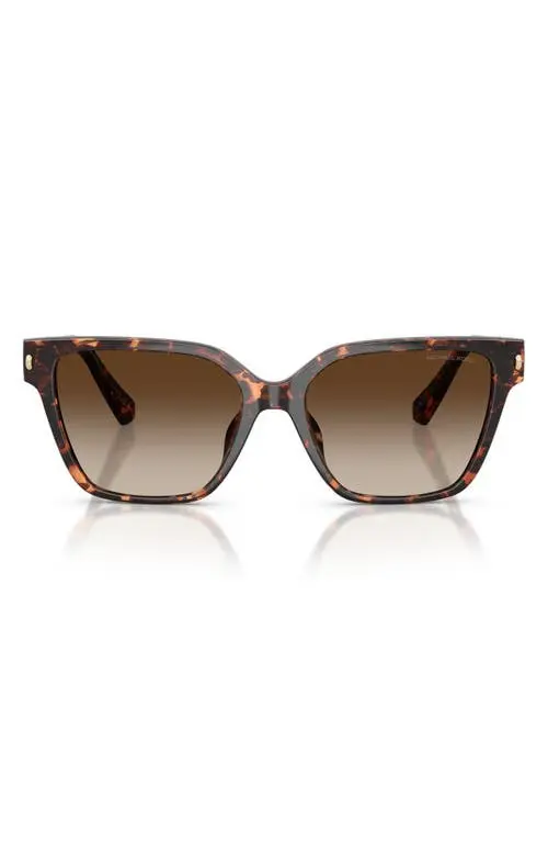 Michael Kors Piedmont 56mm Square Sunglasses - Dark Tortoise/smoke Gradient