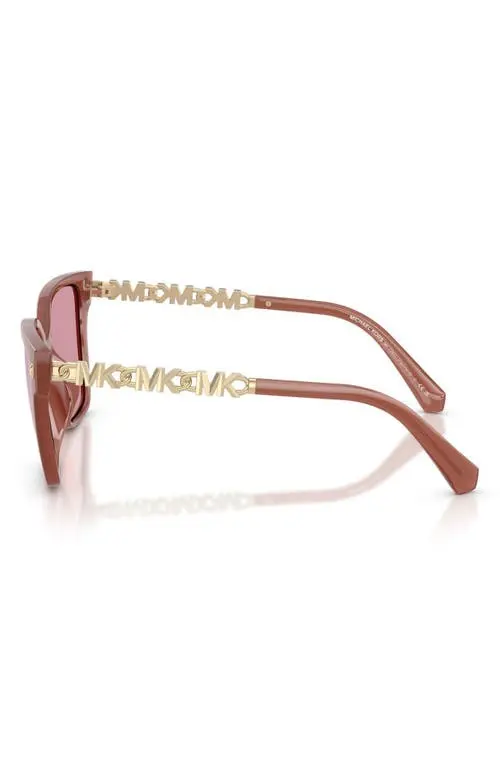 Michael Kors Piedmont 56mm Square Sunglasses - Primrose/rose Flash