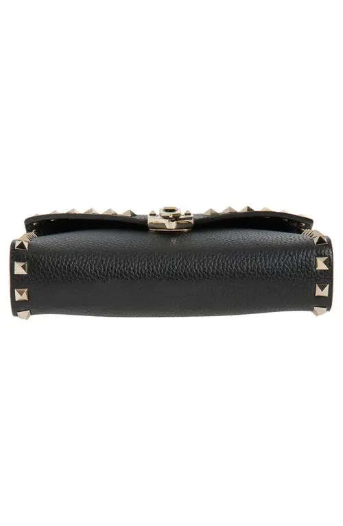 Valentino Garavani Mini Rockstud Leather Shoulder Bag - Black