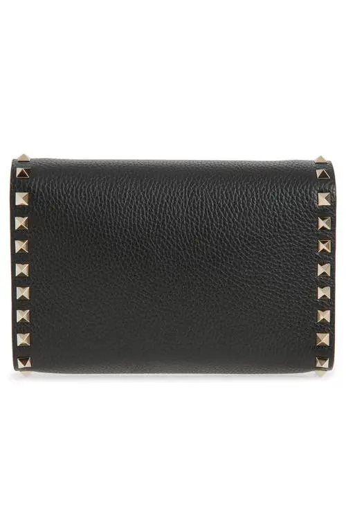 Valentino Garavani Mini Rockstud Leather Shoulder Bag - Black