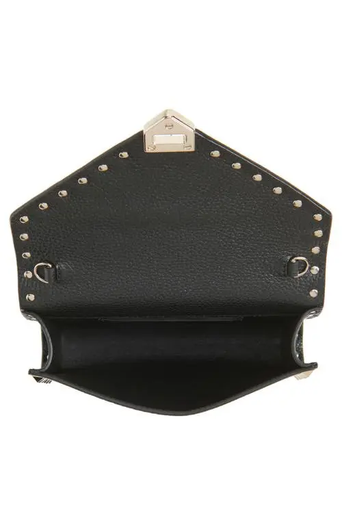 Valentino Garavani Mini Rockstud Leather Shoulder Bag - Black