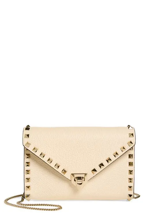 Valentino Garavani Mini Rockstud Leather Shoulder Bag - Light Ivory