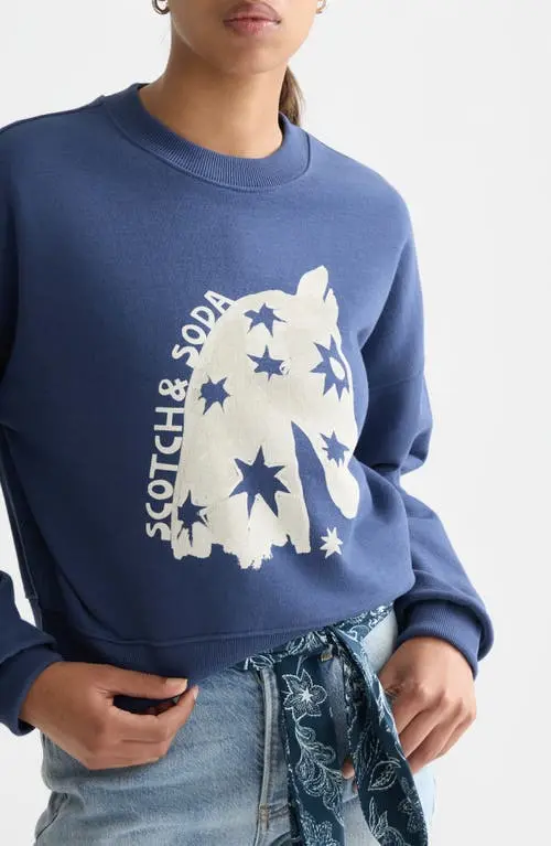Scotch & Soda Cotton Graphic Sweatshirt
