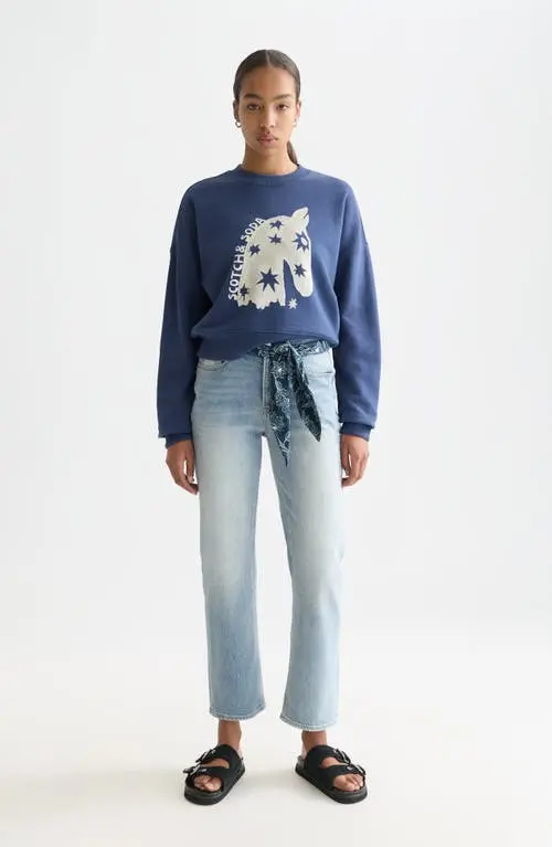 Scotch & Soda Cotton Graphic Sweatshirt