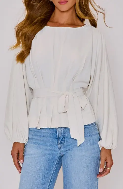 VICI Lydia Tie Waist Top - Cream