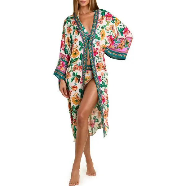 SUNSHINE 79 Zen Garden Satin Cover-up - Blue/green Multi
