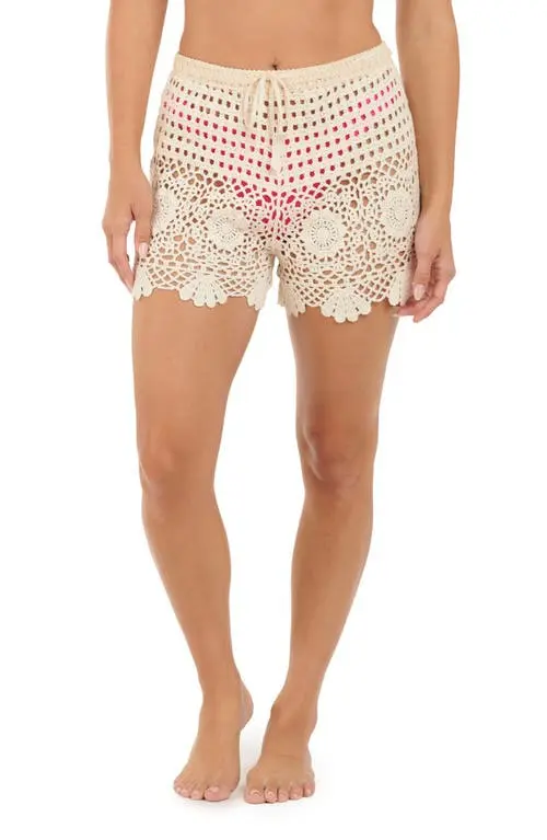 CITRUS Crochet Cover-up Shorts - Natural
