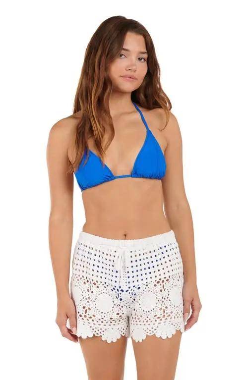 CITRUS Crochet Cover-up Shorts - White