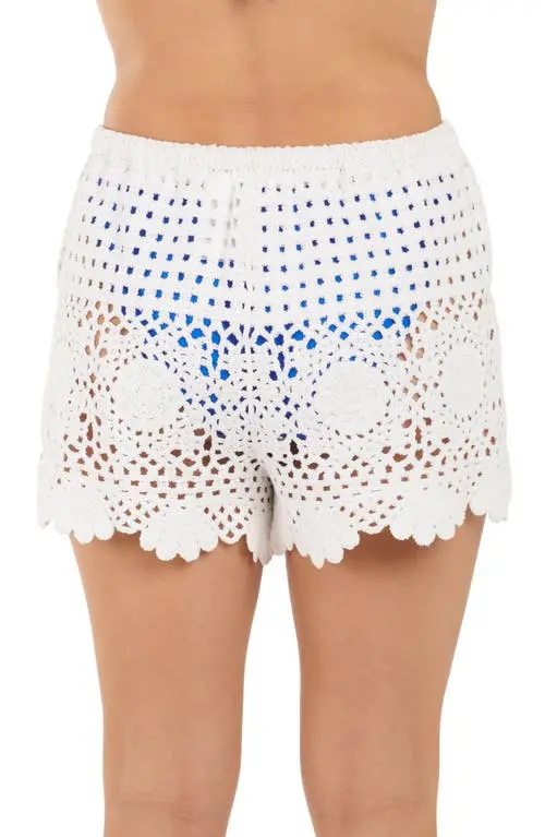 CITRUS Crochet Cover-up Shorts - White