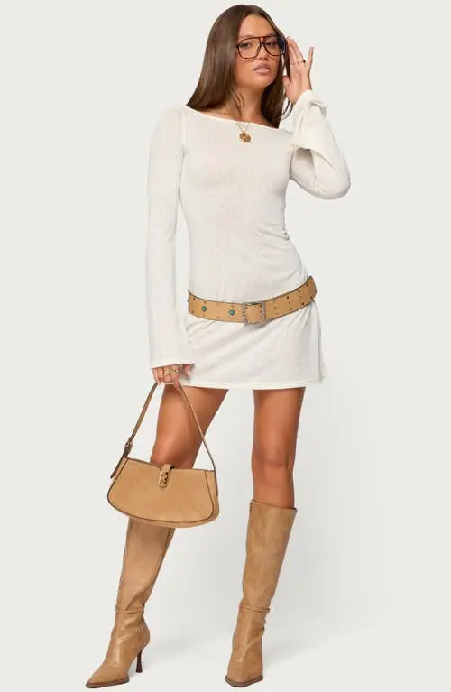EDIKTED Noria Long Sleeve Mini Dress