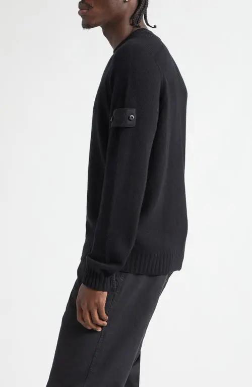 Stone Island Compass Patch Cashmere Crewneck Sweater