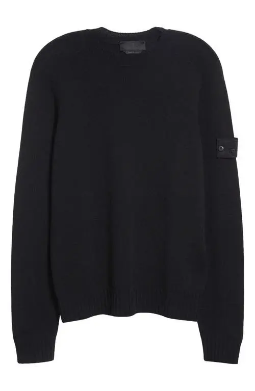 Stone Island Compass Patch Cashmere Crewneck Sweater