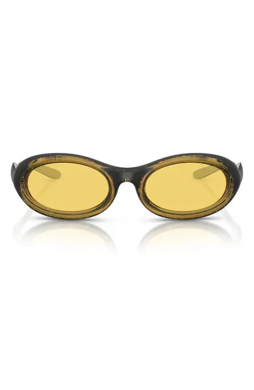DIESEL® Oval Sunglasses - Yellow Barreling Metallic