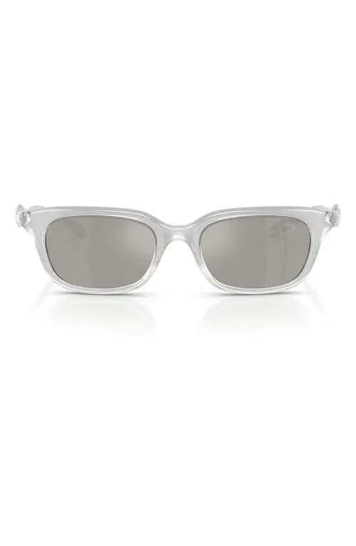 DIESEL® 50mm Square Sunglasses - Cristal Metallic/grey Silver