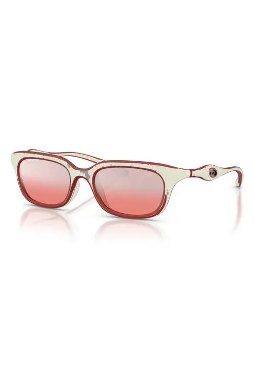 DIESEL® 50mm Square Sunglasses - White Barrelling Red/red