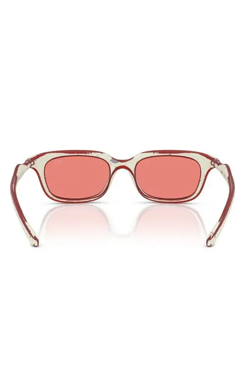 DIESEL® 50mm Square Sunglasses - White Barrelling Red/red