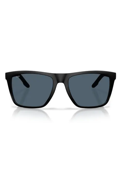 COSTA DEL MAR Mainsail Xl 59mm Polarized Square Sunglasses - Matte Black/gray 580p