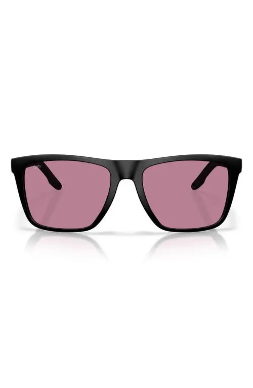 COSTA DEL MAR Mainsail Xl 59mm Polarized Square Sunglasses - Matte Black/rose 580p