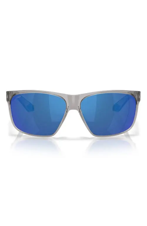 COSTA DEL MAR Trades 60mm Polarized Square Sunglasses - Gray Crystal/blue 580p