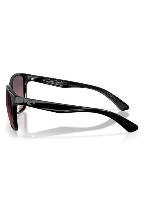 COSTA DEL MAR 57mm Polarized Butterfly Sunglasses - Black/rose Gradient 580g