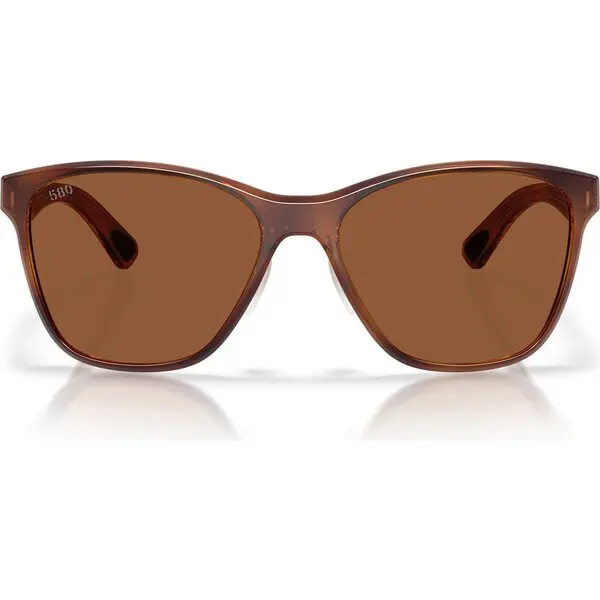 COSTA DEL MAR 57mm Polarized Butterfly Sunglasses - Tortoise/copper 580g