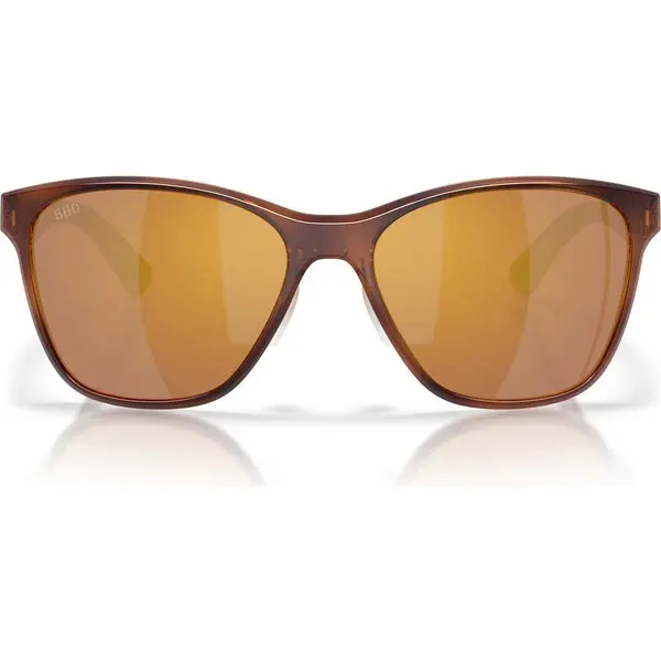 COSTA DEL MAR Luna Nueva 57mm Polarized Sunglasses - Tortoise/gold Mirror 580p