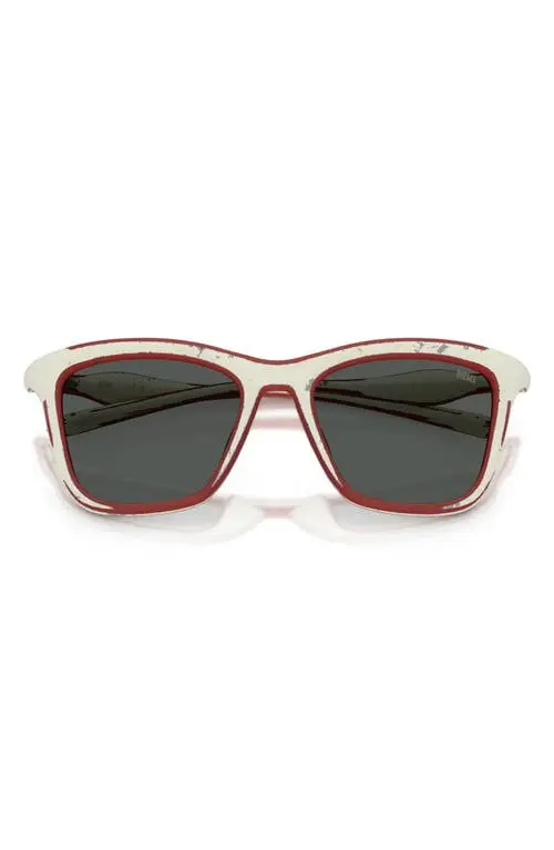 DIESEL® 53mm Square Sunglasses - White Barrelling Red/grey