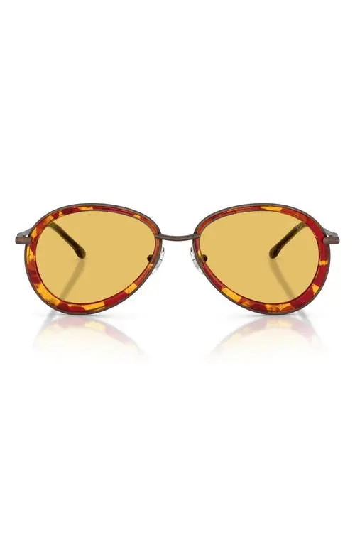 DIESEL® 54mm Oval Sunglasses - Matte Antique Copper/yellow