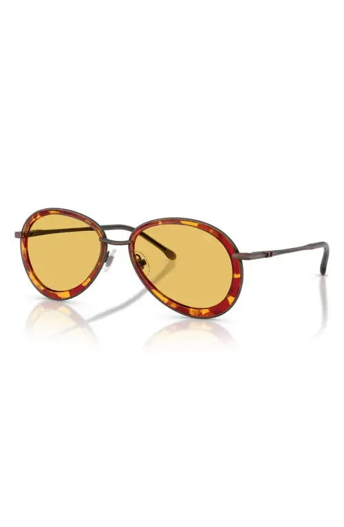 DIESEL® 54mm Oval Sunglasses - Matte Antique Copper/yellow