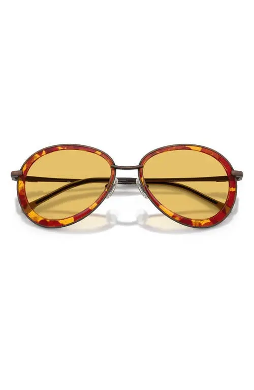DIESEL® 54mm Oval Sunglasses - Matte Antique Copper/yellow