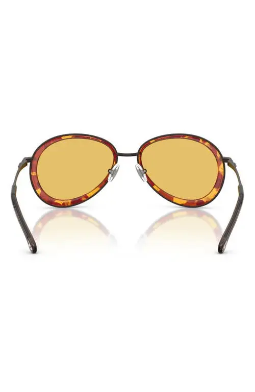 DIESEL® 54mm Oval Sunglasses - Matte Antique Copper/yellow