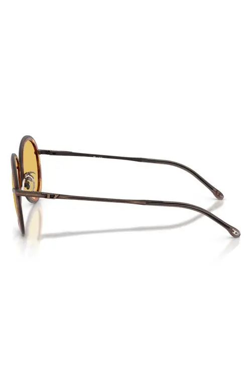 DIESEL® 54mm Oval Sunglasses - Matte Antique Copper/yellow