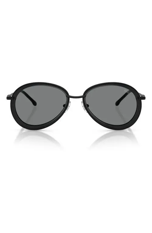 DIESEL® 54mm Oval Sunglasses - Matte Black/dark Grey