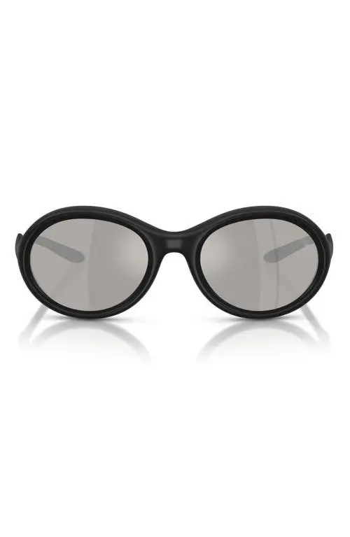 DIESEL® 55mm Oval Sunglasses - Black Matte/grey Black