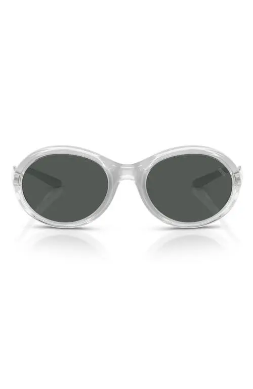 DIESEL® 55mm Oval Sunglasses - Cristal Metallic/dark Grey
