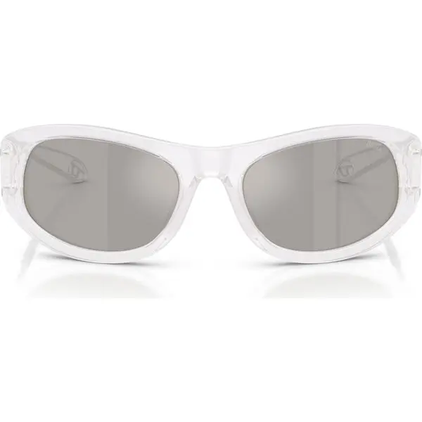 DIESEL® Cat Eye Sunglasses - Opal White/mirror Silver