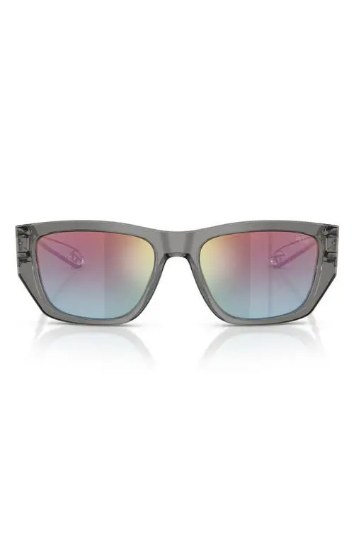 DIESEL® Gradient Square Sunglasses - Transparent Grey/green