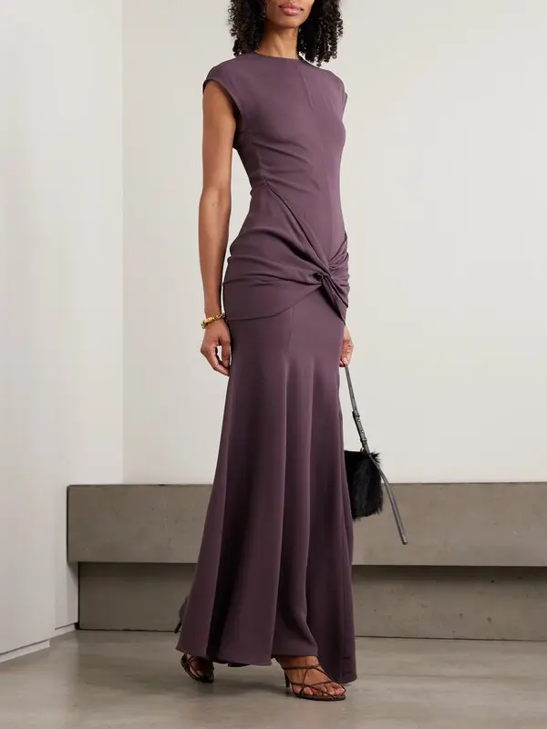 Tove Ames Knotted Draped Maxi Dress