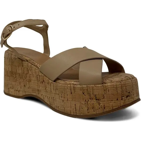 SHU SHOP Indiana Platform Sandal - Nude