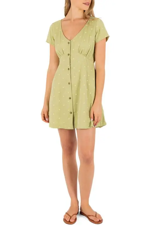 Hurley Wavy Dot Mini Dress - Fern