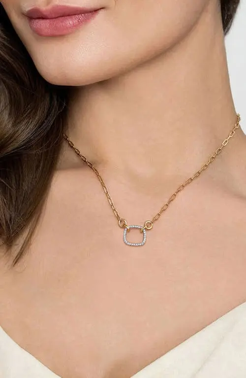 GABRIEL & CO. Open Cushion Diamond Pendant Necklace