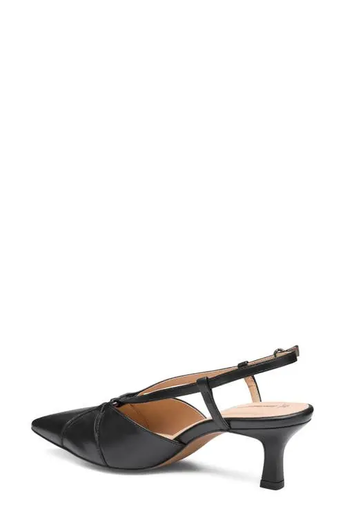Johnston & Murphy Lindsey Slingback Pumps - Black Glove Leather