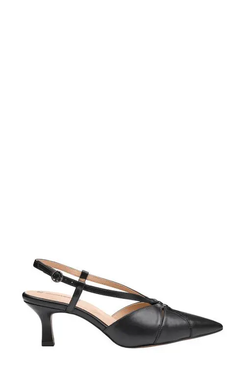 Johnston & Murphy Lindsey Slingback Pumps - Black Glove Leather
