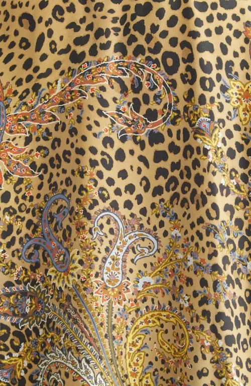 Etro Leopard Paisley Print Silk Jacket