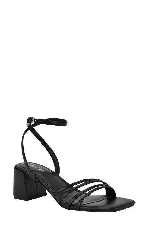 Calvin Klein Ankle Strap Sandal - Black