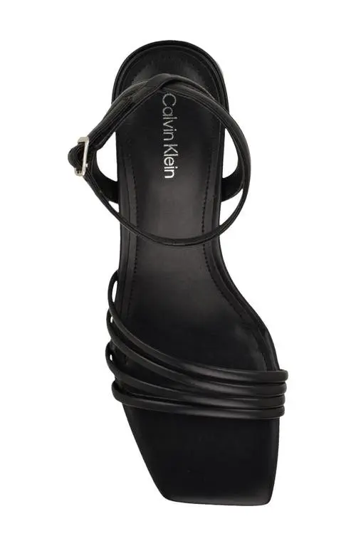 Calvin Klein Ankle Strap Sandal - Black